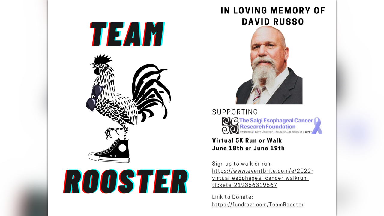 Team Rooster for the 2022 Virtual Esophageal Cancer Walk/Run! by Team ...
