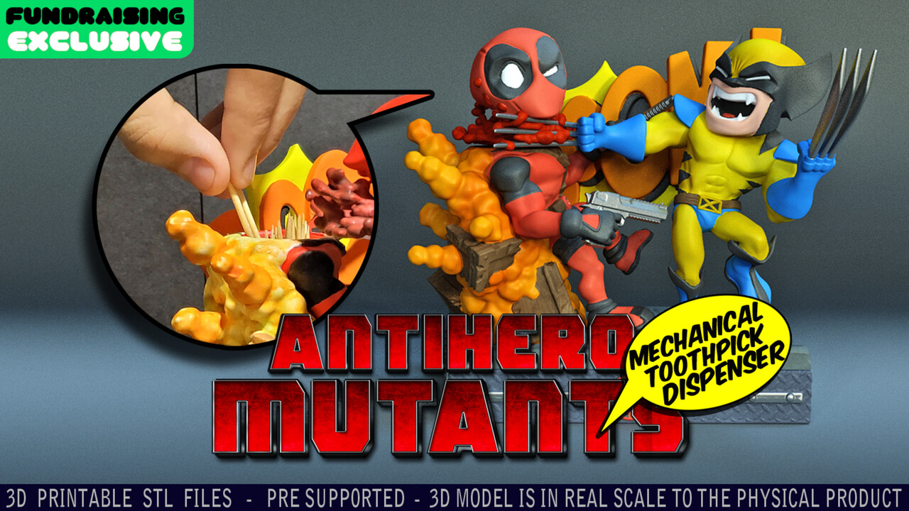 Antihero Mutants - Mechanical Toothpick Dispenser by Onicron peter