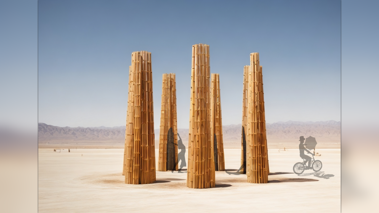 Tree Circle - Burning Man 2024 by Eira Mooney